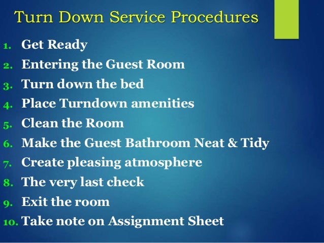 What is Turndown Service - Ultimate Guide