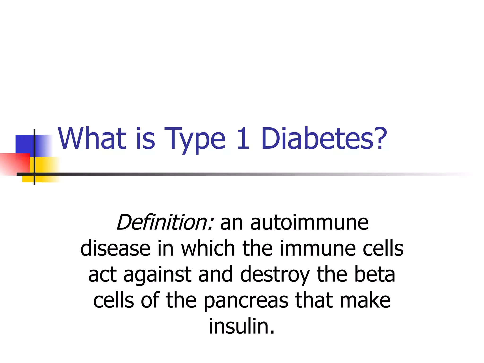What Is Type 1 Diabetes Revised | PPT