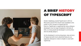 An Introduction to TypeScript: Definition, History, and Key Features | PDF | Web Development ...
