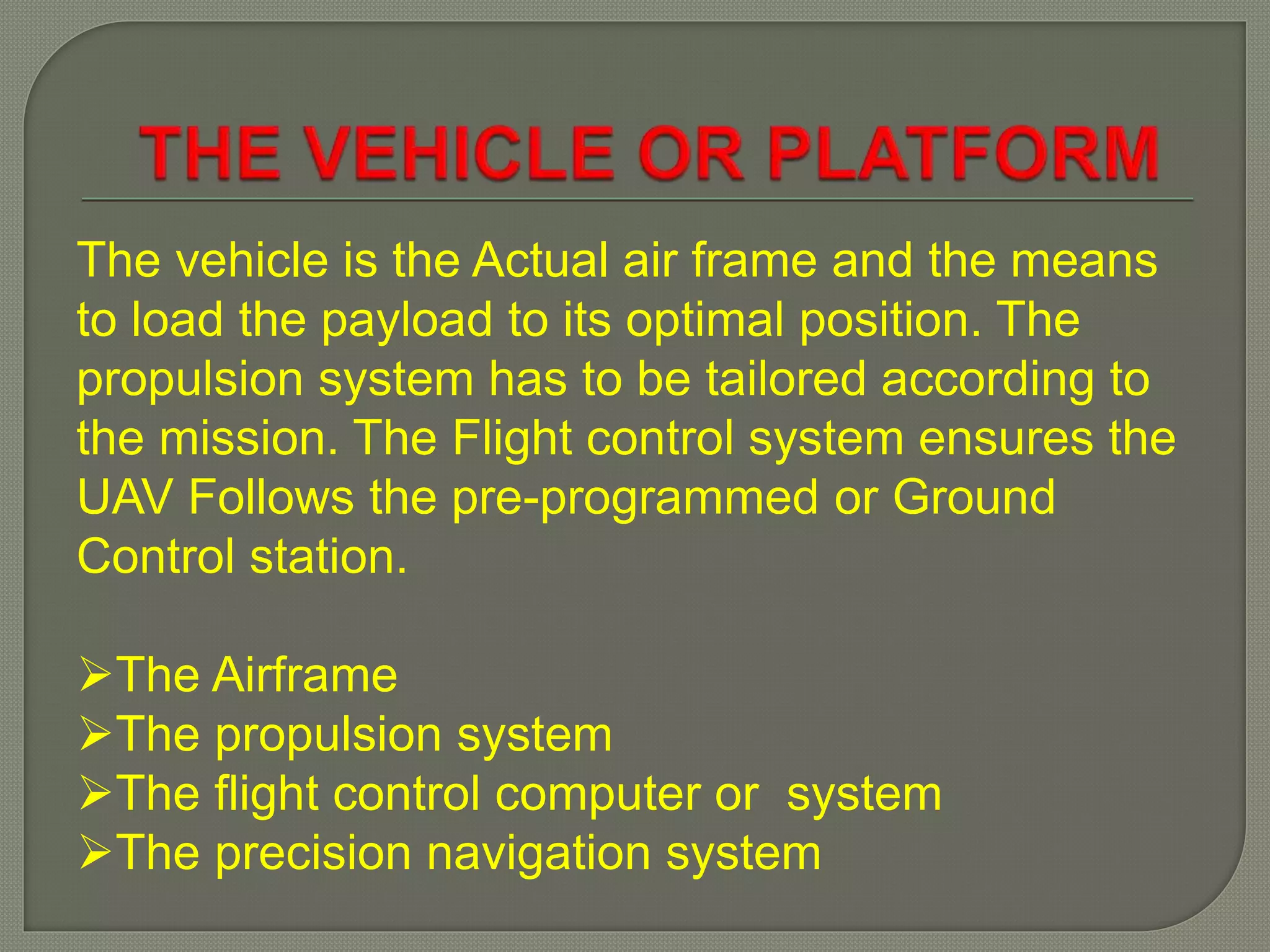 UNMANNED AERIAL VEHICLE | PPTX