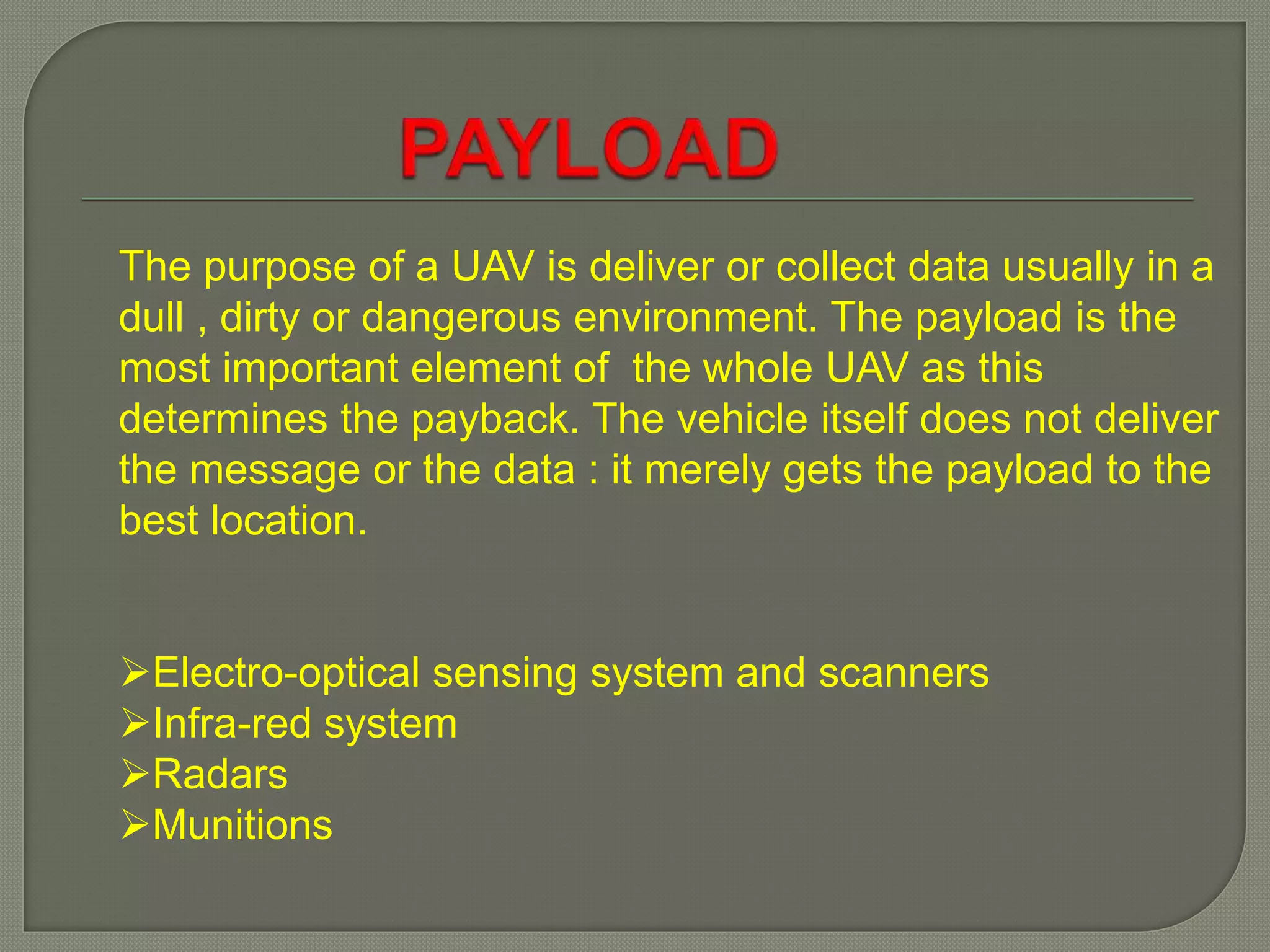 UNMANNED AERIAL VEHICLE | PPTX