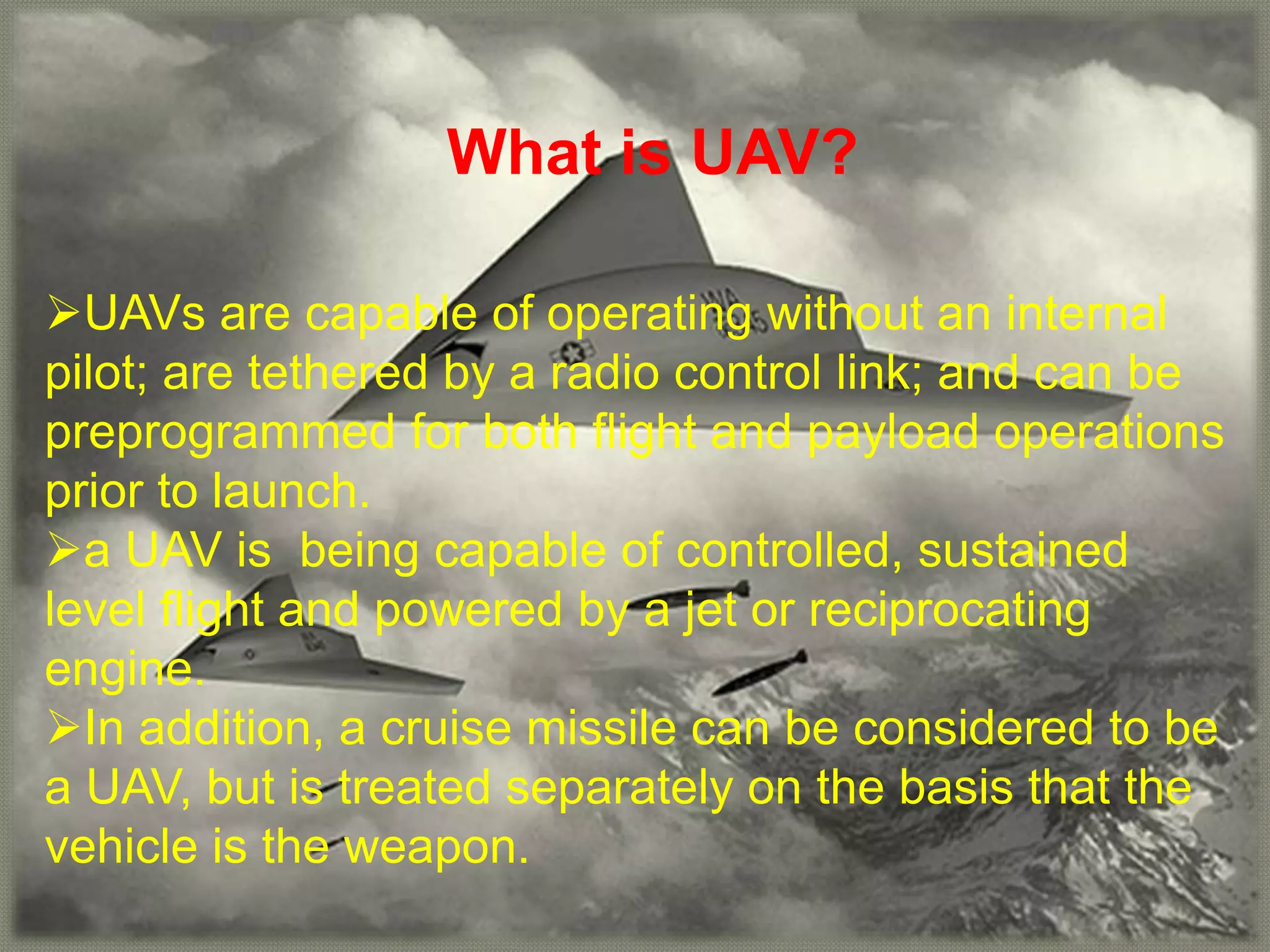 UNMANNED AERIAL VEHICLE | PPTX