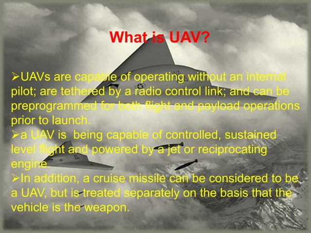 UNMANNED AERIAL VEHICLE | PPTX