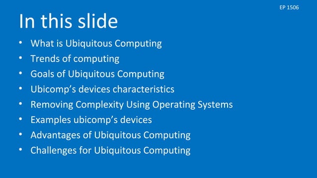 Operating System Support for Ubiquitous Computing | PPT