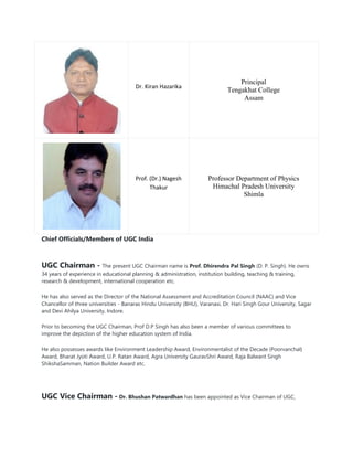 What is ugc all about its establishment functions and structure | PDF