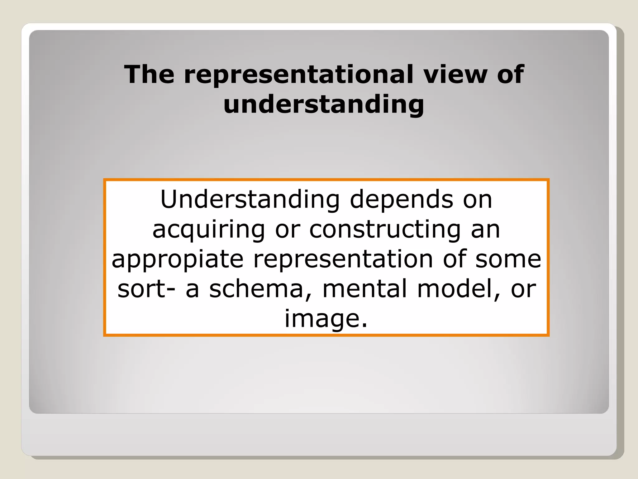 What is understanding | PPT