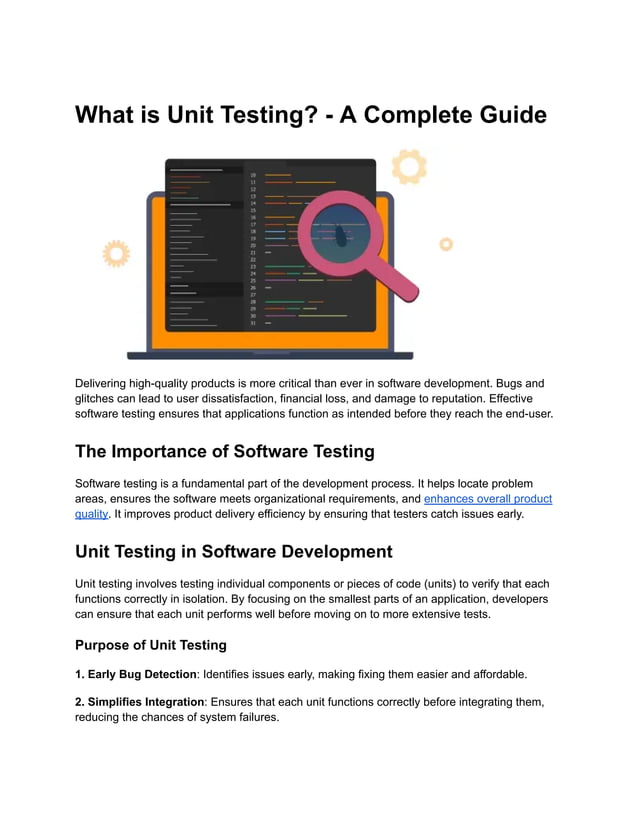 What is Unit Testing? - A Complete Guide | PDF