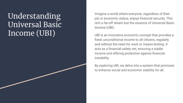 Understanding What Is Universal Basic Income? | PPT