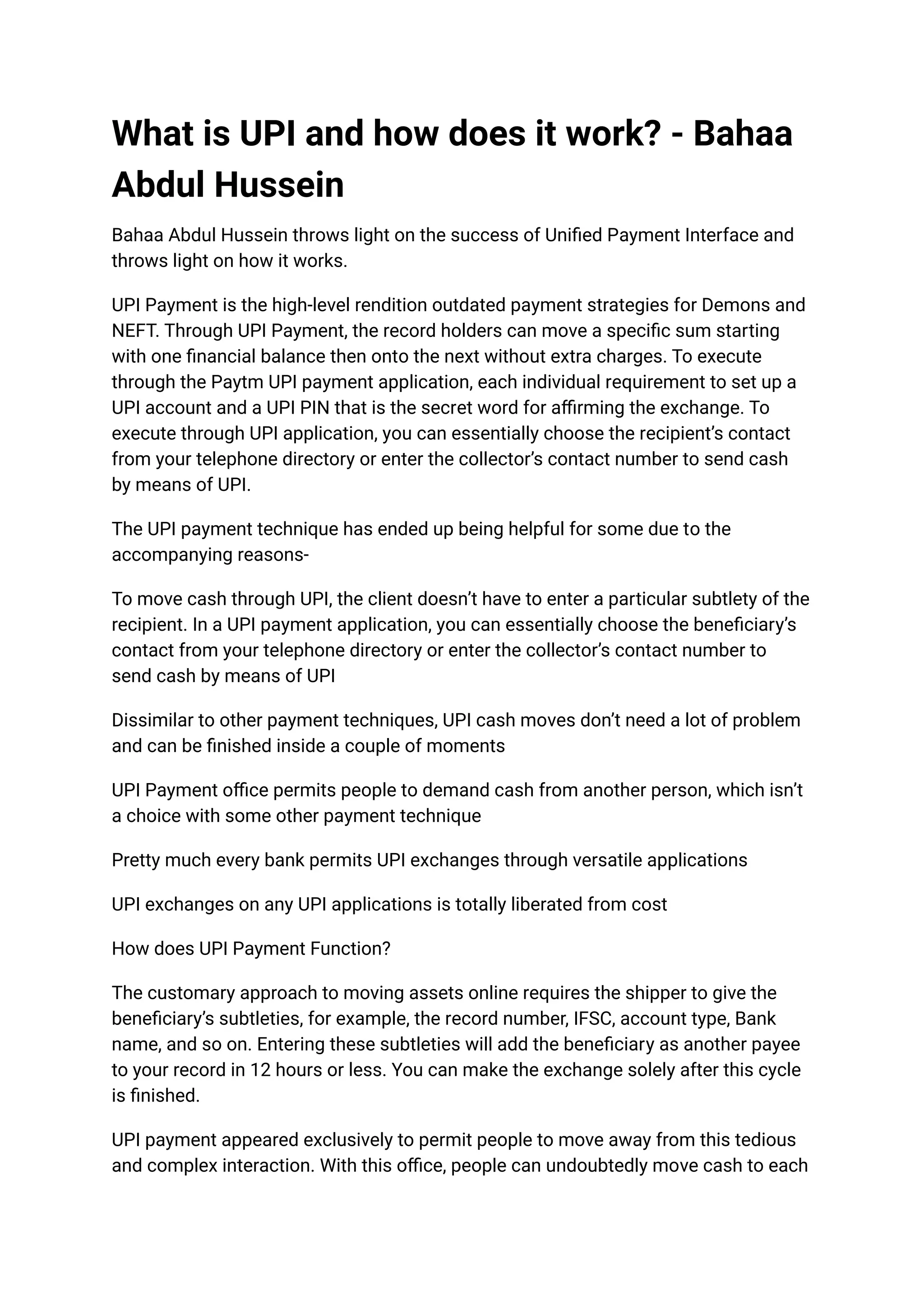 What is UPI and how does it work_ - Bahaa Abdul Hussein.pdf