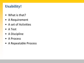 What is Usability | PPTX
