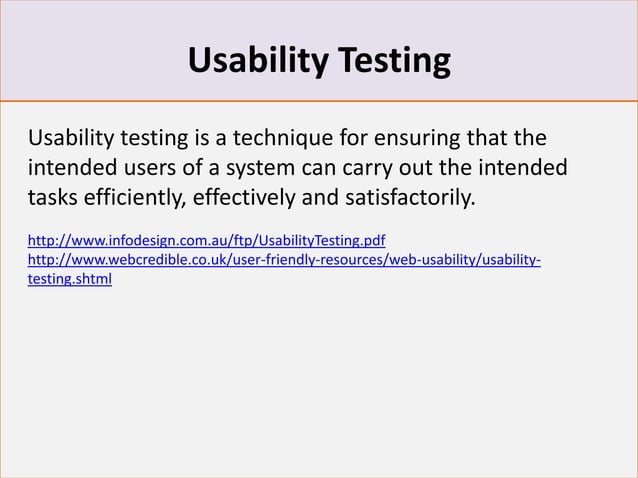 What is usability analysis | PPTX | Computer Software and Applications | Computing