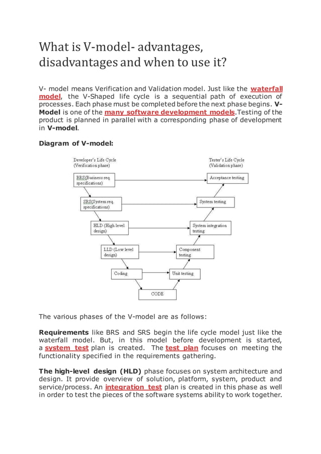What is v model | DOCX