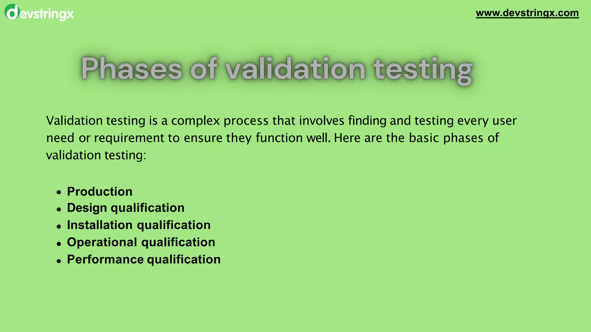 What is Validation Testing | PPT