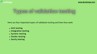 What is Validation Testing | PPT