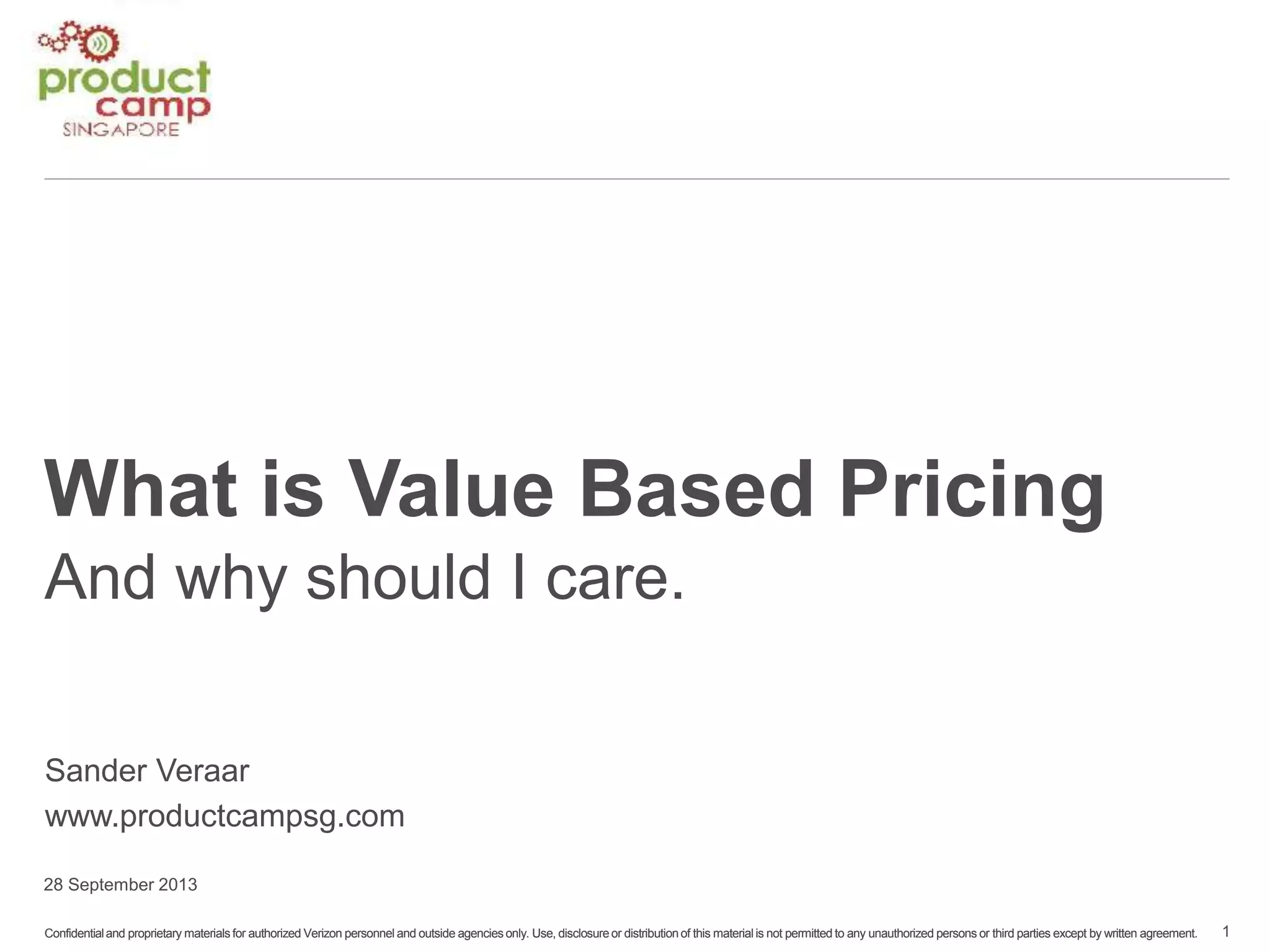 What is value based pricing | PPTX
