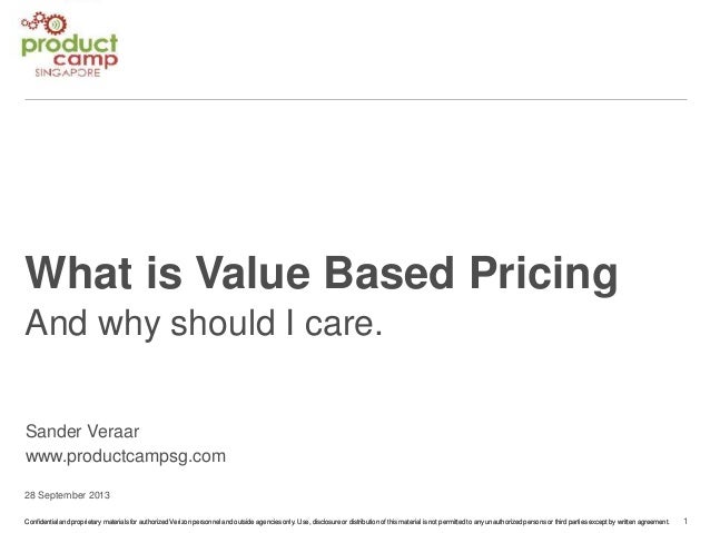 What is value based pricing