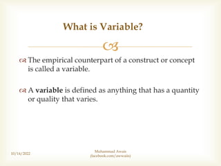 What is Variable and Its Types - Mass Media Research.pptx