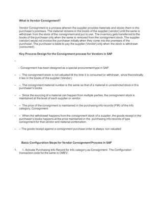What is vendor consignment | DOCX