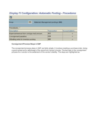 What is vendor consignment | DOCX
