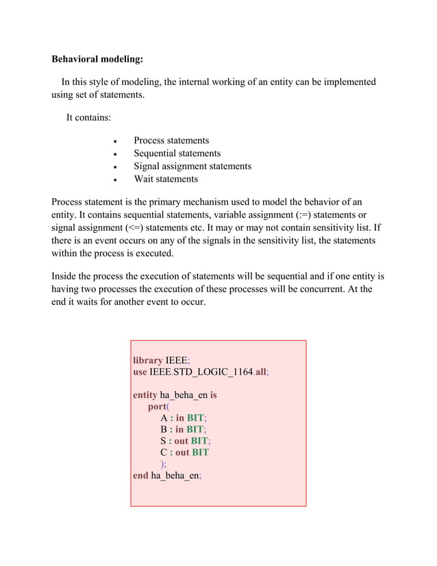 INTRODUCTION TO VHDL | PDF | Programming Languages | Computing