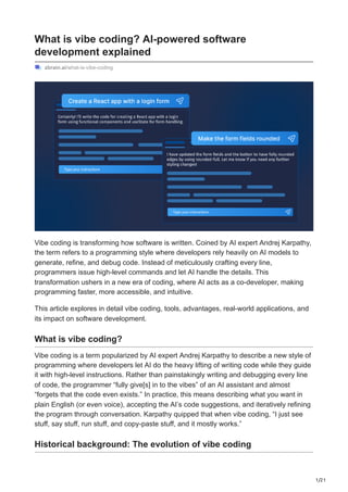 What is vibe coding AI-powered software development explained.pdf