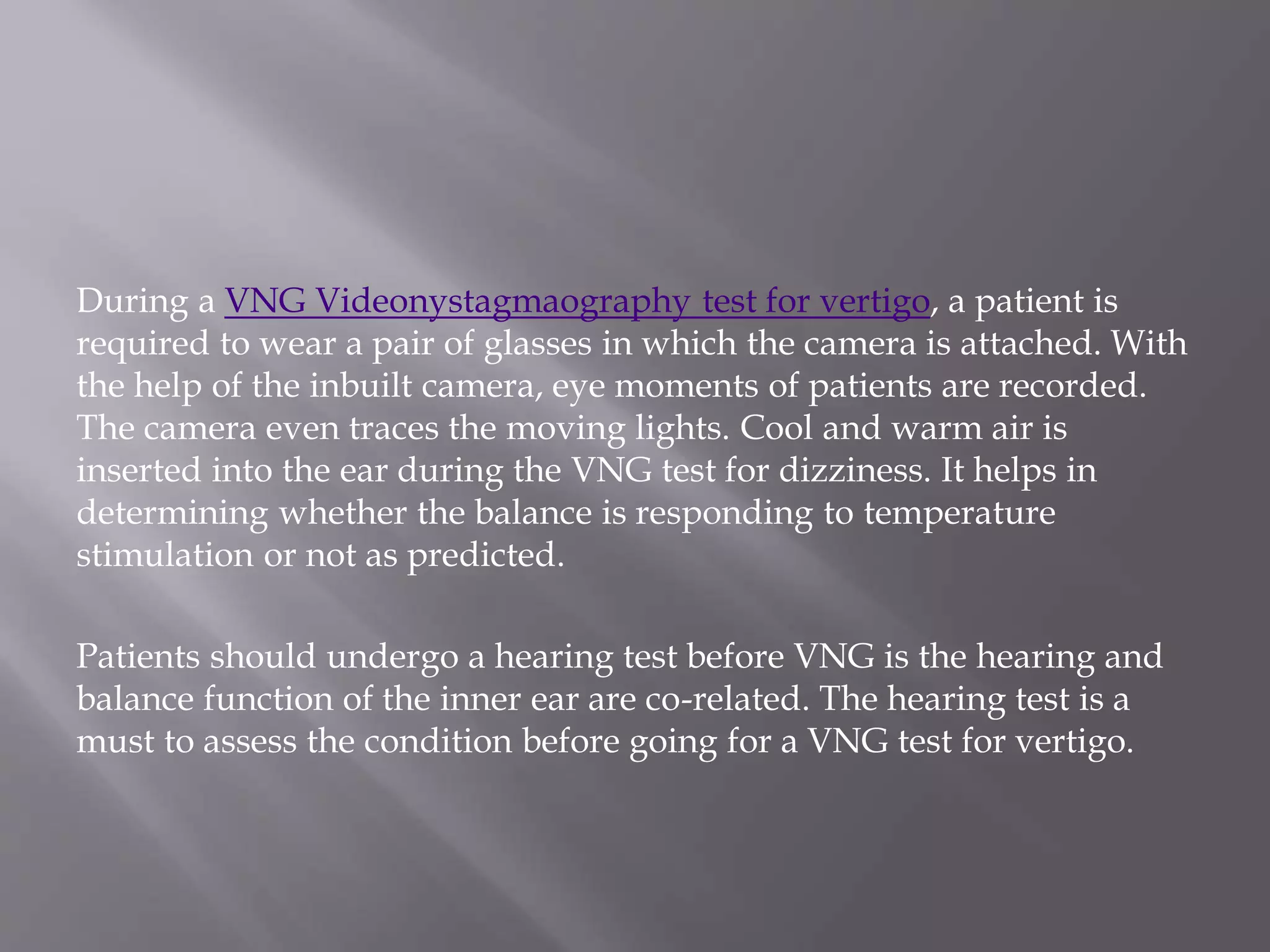 What is videonystagmography | PDF