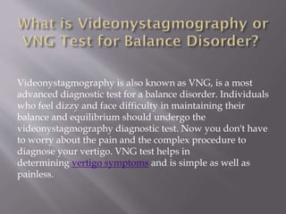 What is videonystagmography | PDF