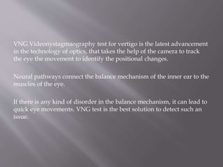 What is videonystagmography | PDF