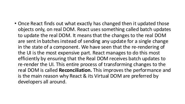 What is virtual dom in react js | PPT