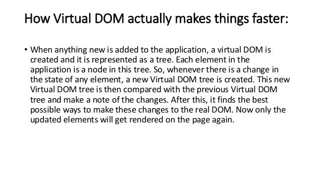 What is virtual dom in react js | PPT