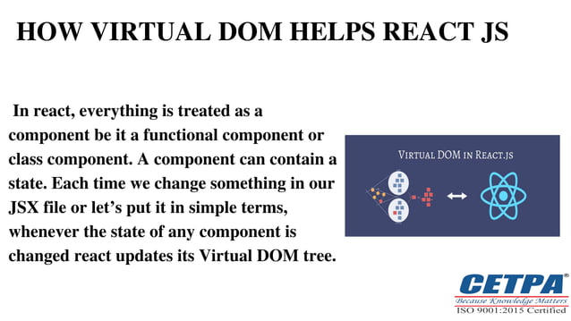 What Is Virtual DOM In React JS.pptx | Web Development | Internet