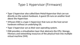 what is virtualization and hypervisor.pptx