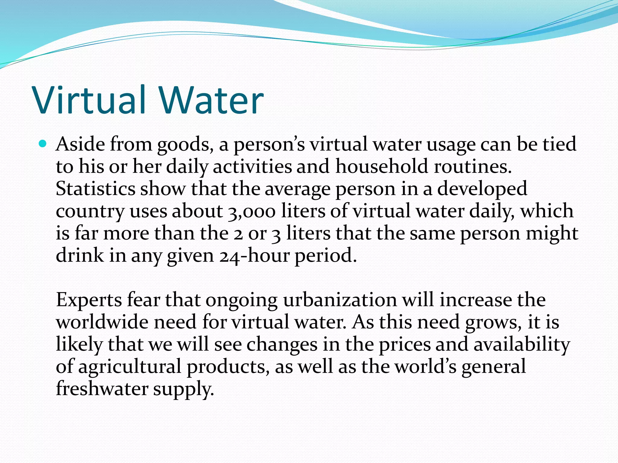 What Is Virtual Water? | PPTX