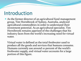 What Is Virtual Water? | PPTX