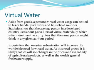 What Is Virtual Water? | PPTX