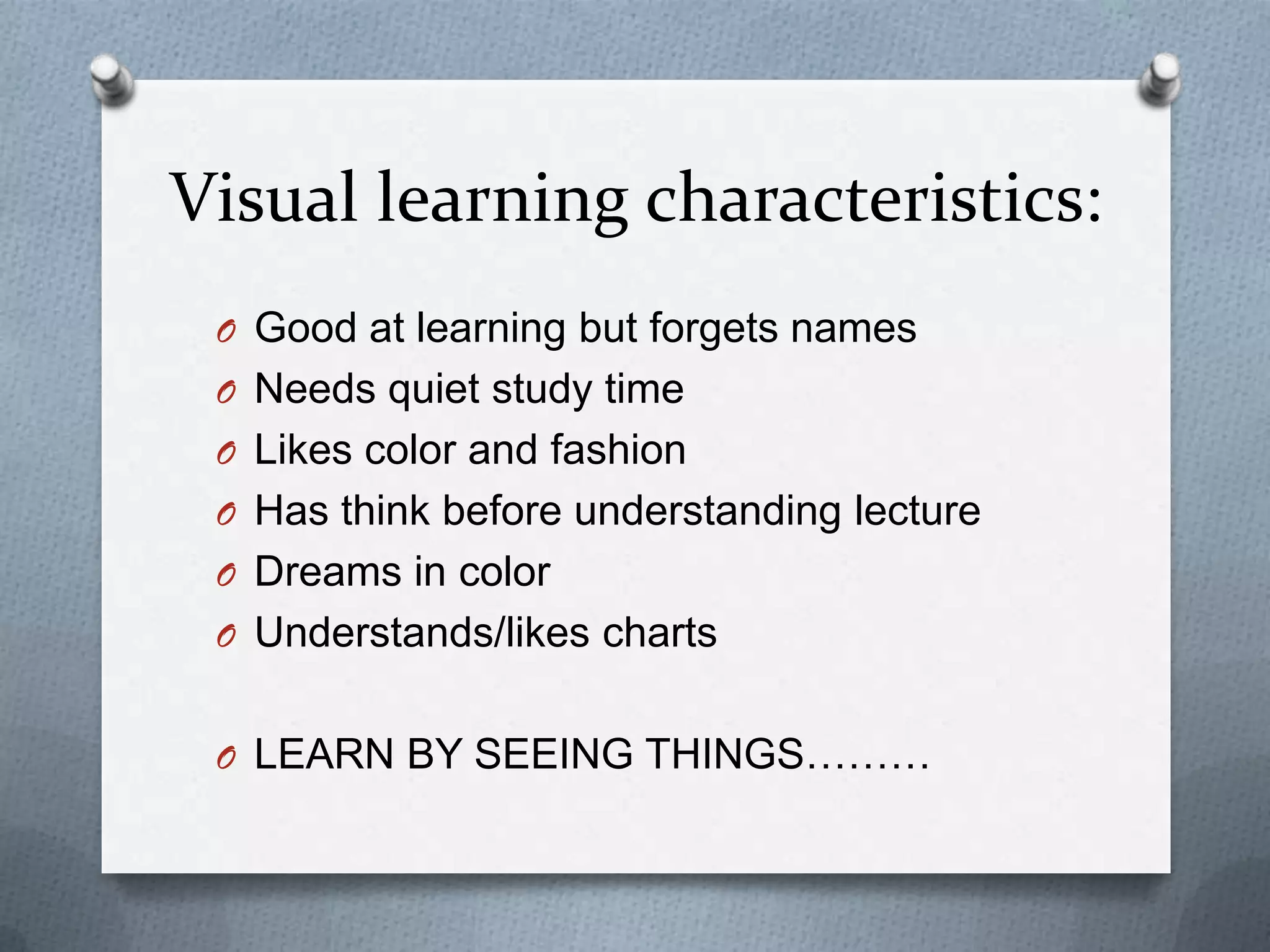What is visual learning | PPTX
