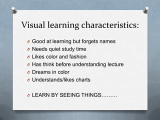 What is visual learning | PPTX