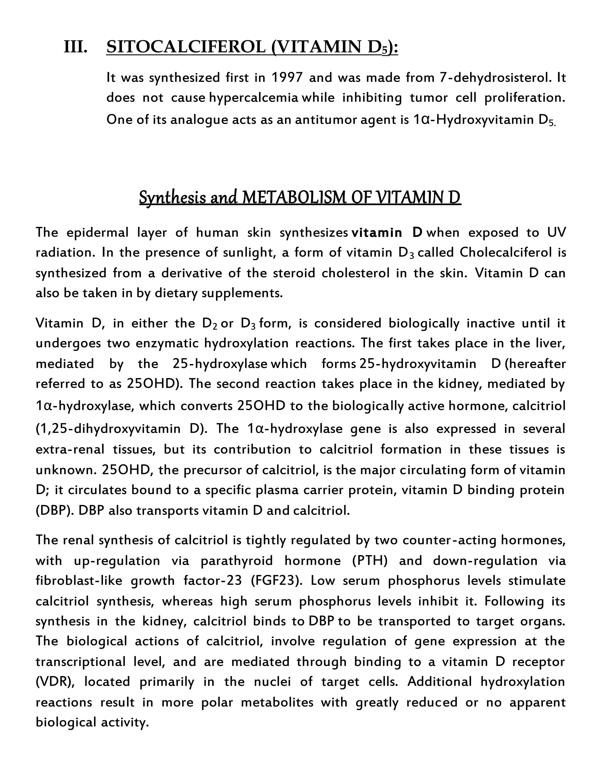 Overview of vitamin d | DOCX