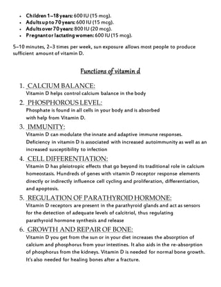 Overview of vitamin d | DOCX
