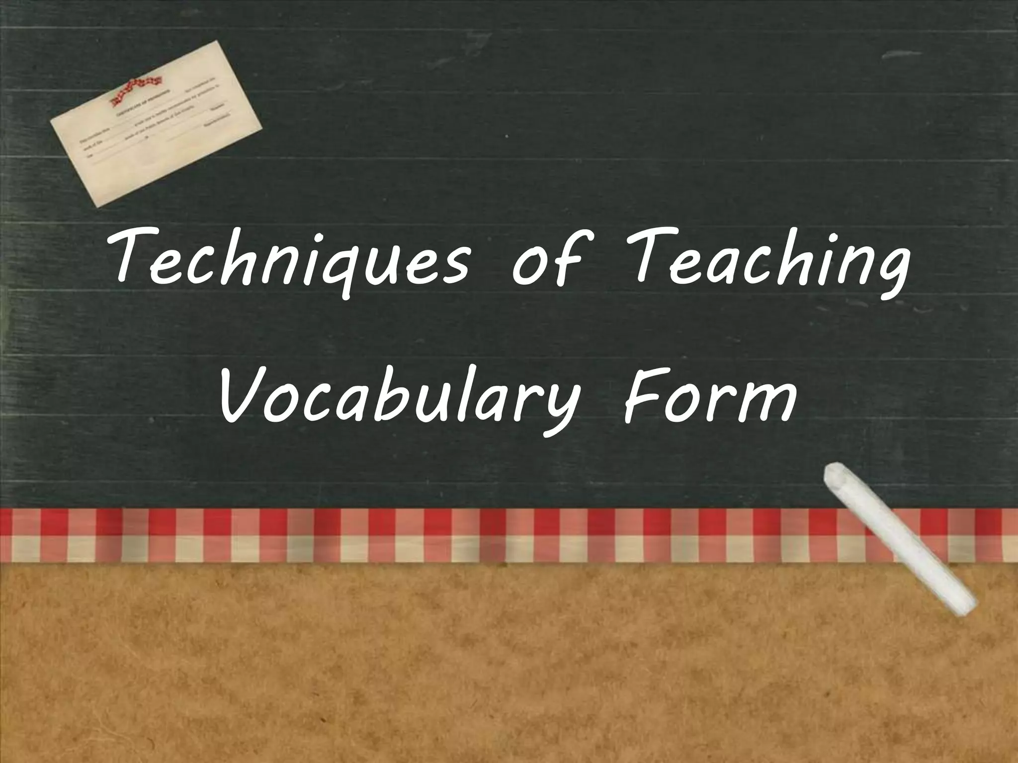 The nature of vocabulary | PPTX
