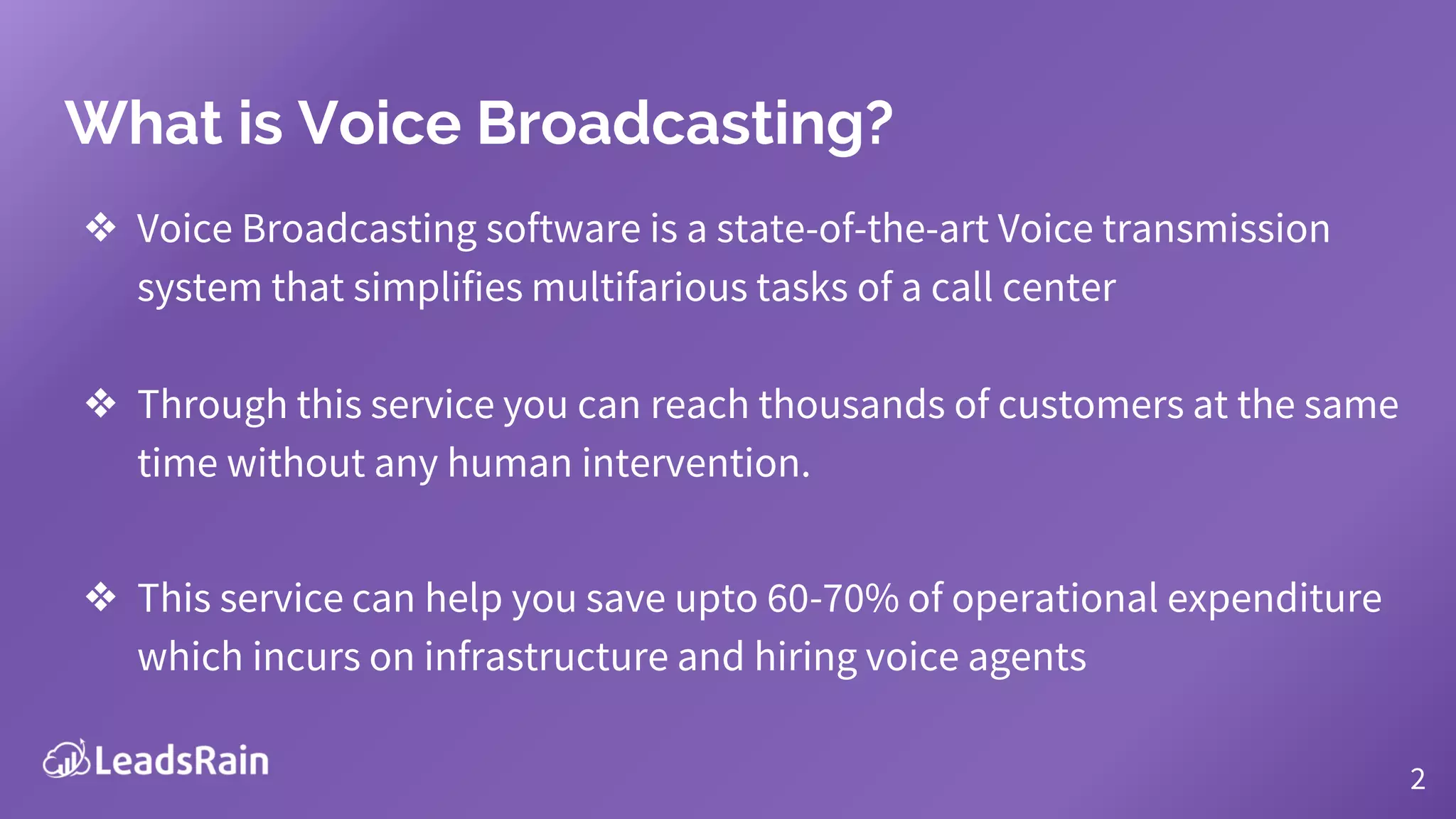 What is Voice Broadcasting? | PDF