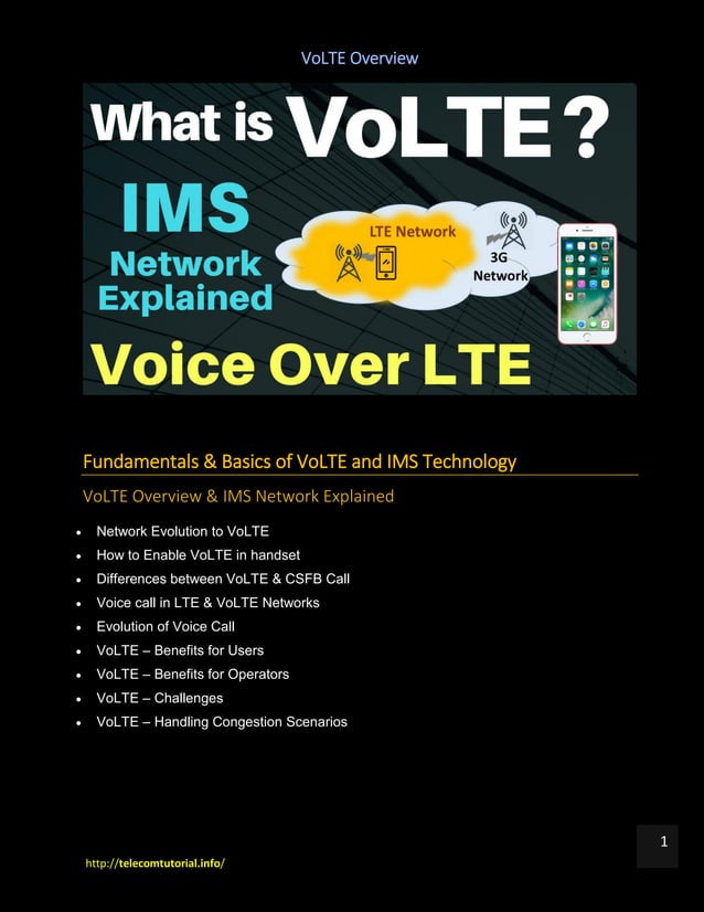 VoLTE Voice over LTE Explained - Complete End to End VoLTE Overview ...