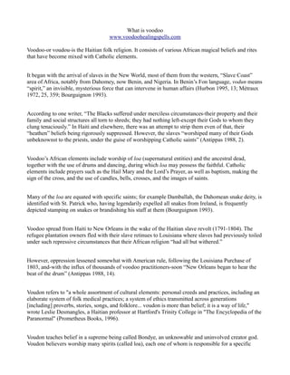 What is voodoo | PDF | Spirituality | Religion & Spirituality