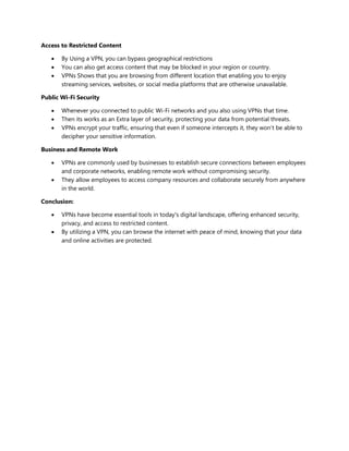 What is VPNs.docx | Internet for Beginners | Internet