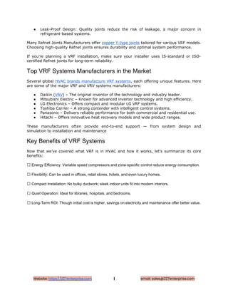 What is VRF in HVAC? A Complete Guide to Variable Refrigerant Flow ...