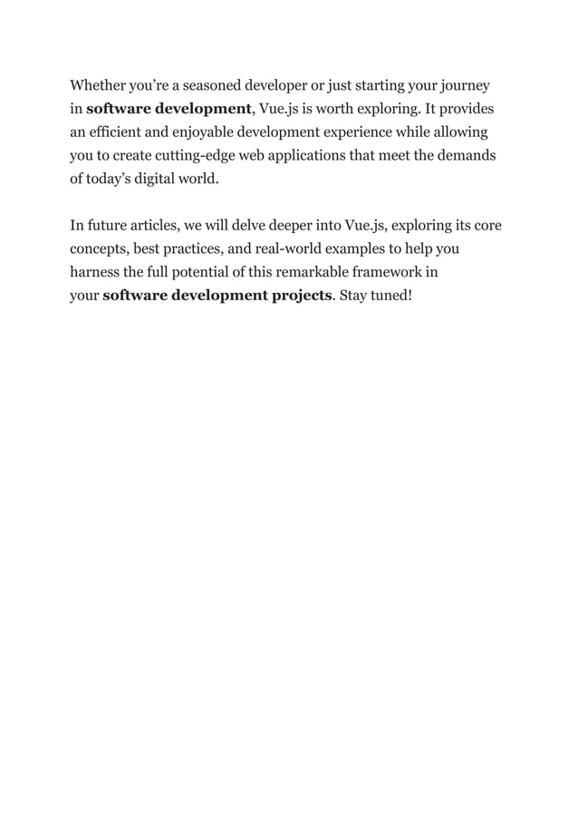 What Is Vuejs In Software Developmentdocxpdf