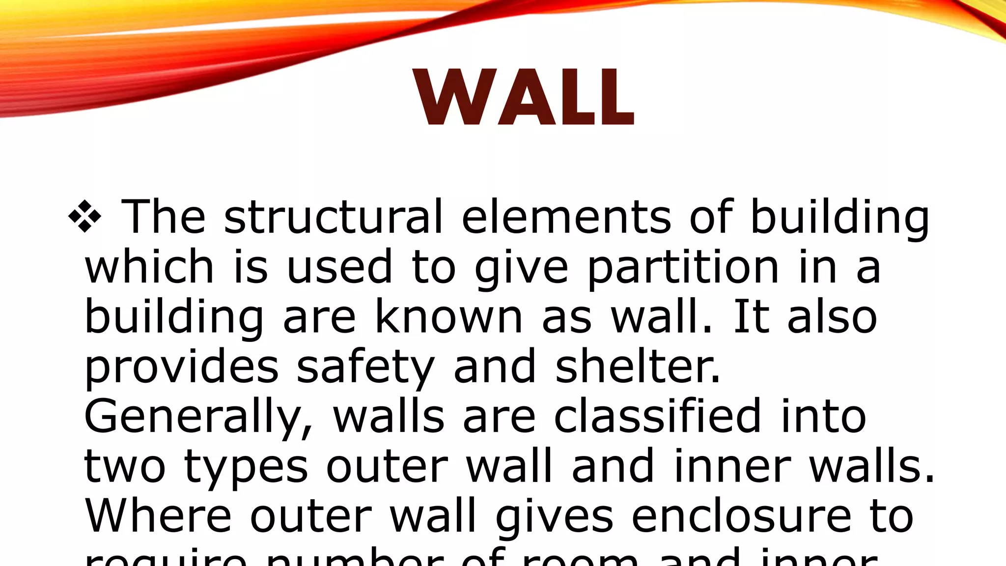 What is wall? Different types of wall. | PPTX
