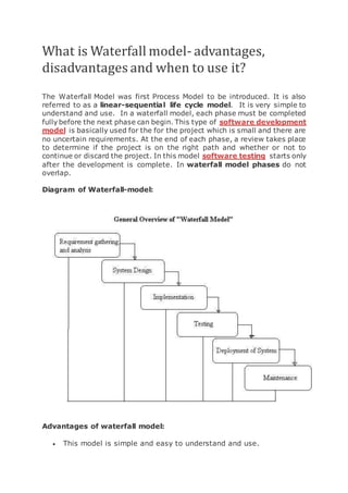 What is waterfall model | PDF