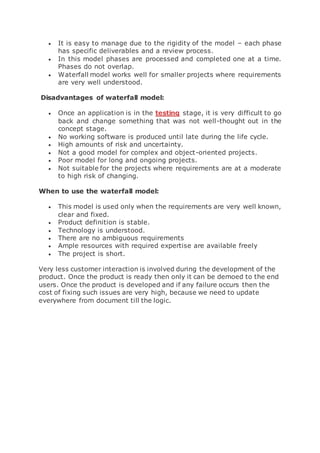 What is waterfall model | PDF