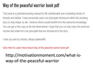 What Is The Way Of The Peaceful Warrior? | PPSX
